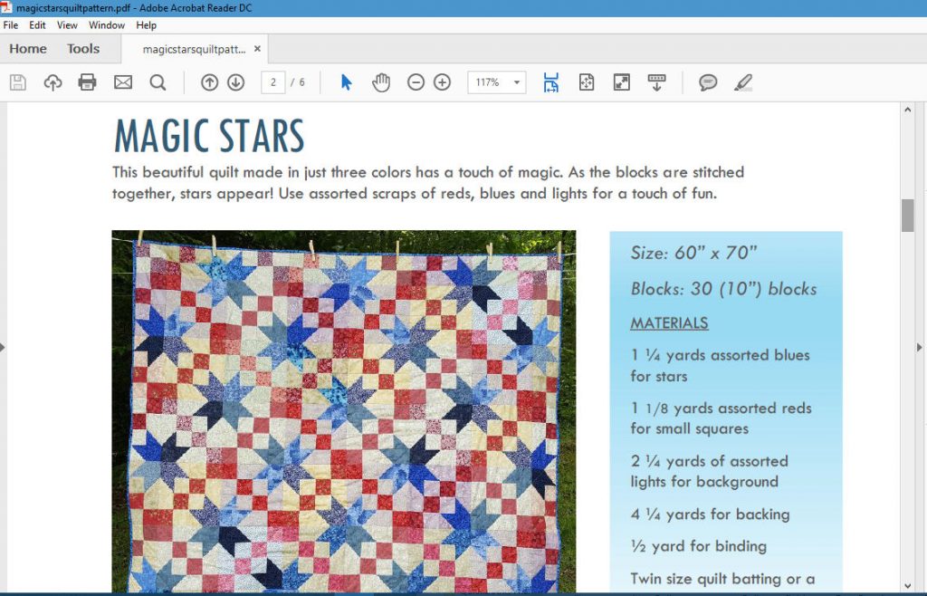 Magic Stars Lap Quilt Pattern - Maine Quilt Company